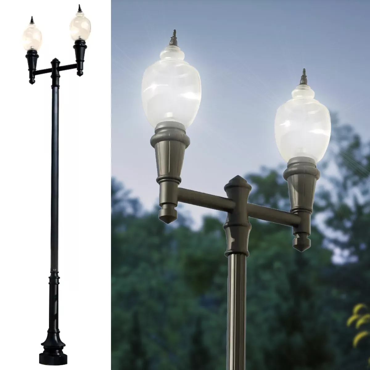 Double Decorative LED Street Light - Outdoor Lighting
