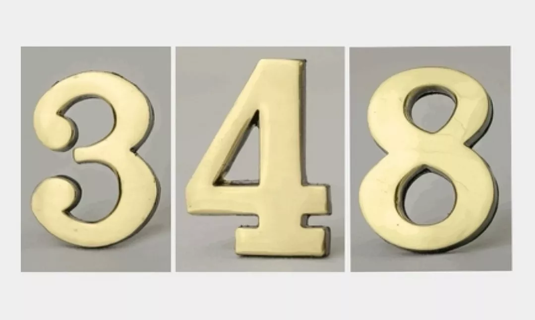 2" Self-Adhesive Brass Numbers - Venia Products