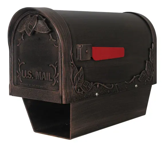 Floral Curbside Mailbox with Paper Tube - Budget Mailboxes