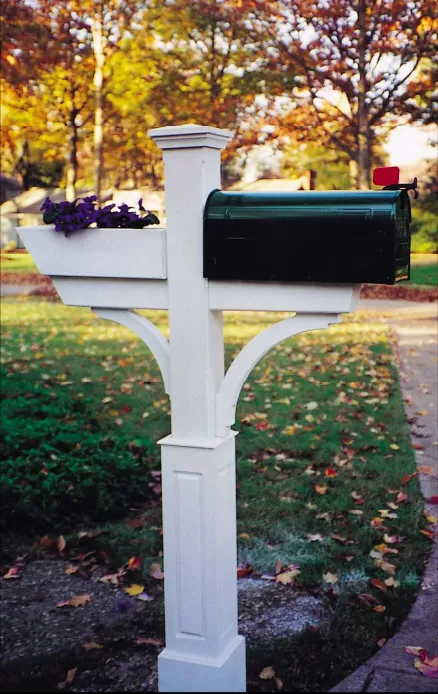 Wooden Cedar Double Mailbox Post
