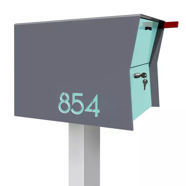 RetroBox Locking Package Dropbox in Gray | Budget Mailboxes