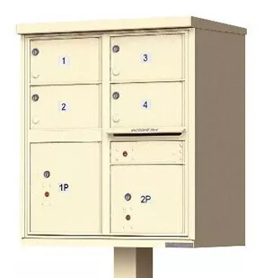 4 Door CBU Cluster Mailbox with Extra Large Tenant Doors