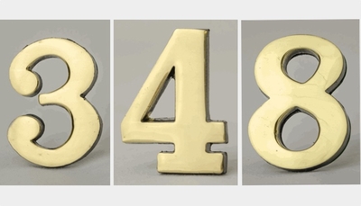 2" Self-Adhesive Brass Numbers - Venia Products