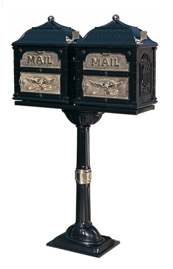 Classic Double Mount Pedestal Mailbox - Budget Mailboxes