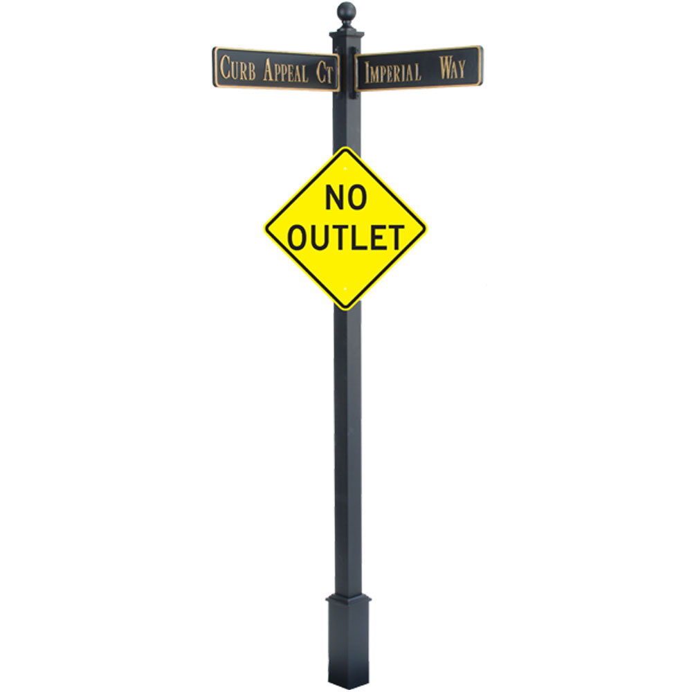 Estate Square Post Street Sign - IMP-E1-6DC6-30D-System