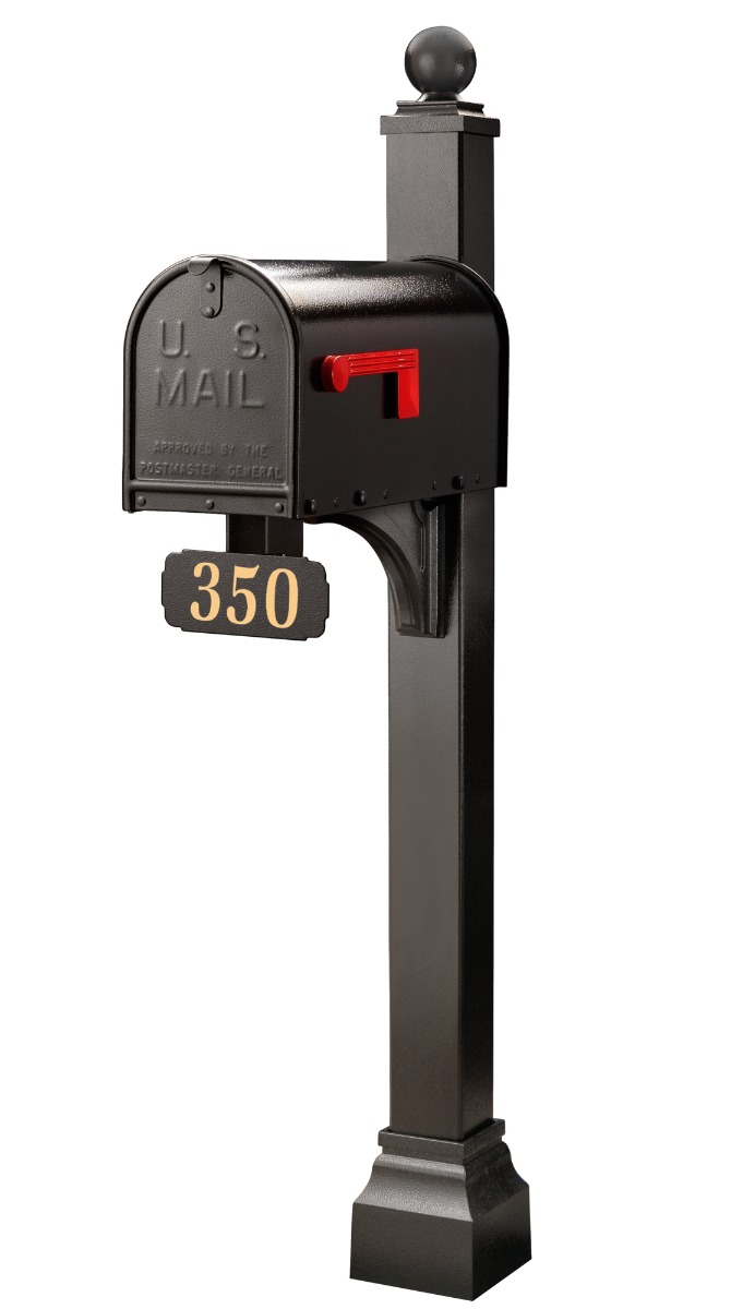 Janzer Mailbox and Decorative Post Combo - Budget Mailboxes