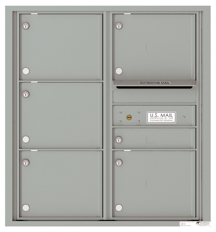Mailbox with 6 Tenant Compartments and Outgoing Mail Slot