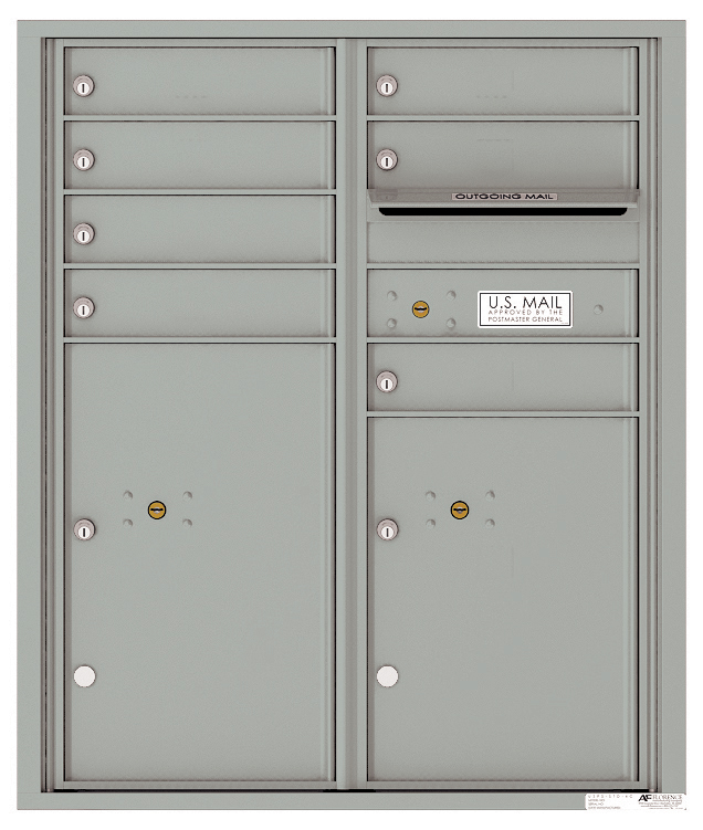 7 Door 4C Recessed USPS Mailbox - 4CADD-07